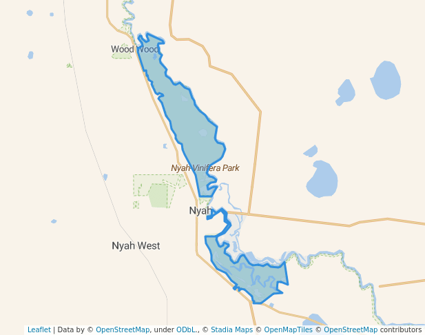 Nyah-Vinifera Park in Nyah | Map and Routes