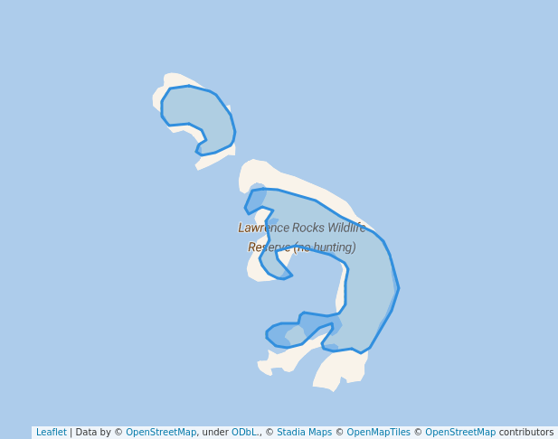 Lawrence Rocks Wildlife Reserve (no hunting) in Portland | Map and Routes