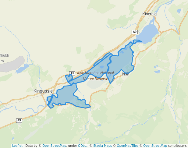 Insh Marshes National Nature Reserve in Kincraig | Map and Routes