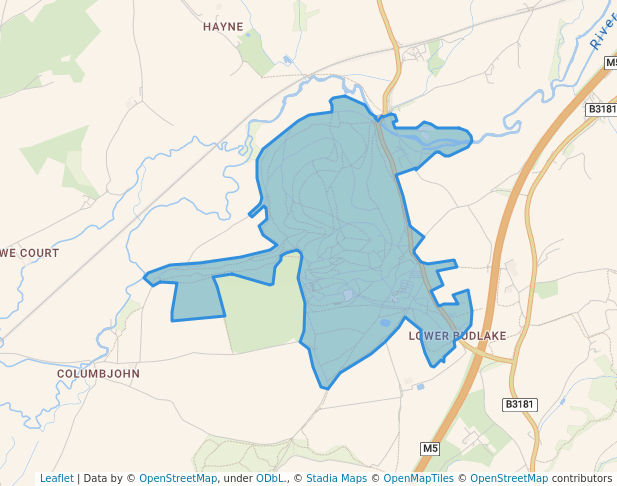Killerton Park in Killerton | Map and Routes
