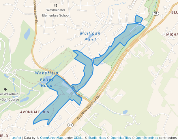 Wakefield Valley Trail Park in Westminster | Map and Routes