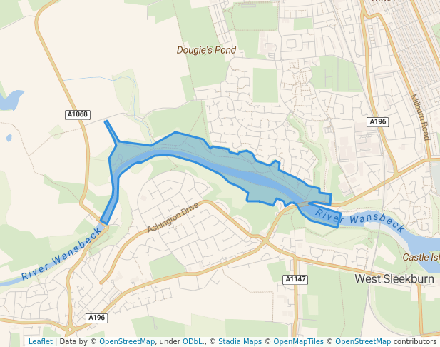 Riverside Park in Stakeford | Map and Routes