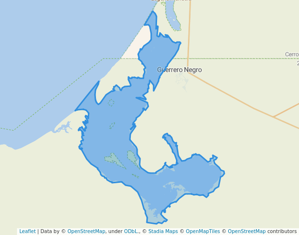 Laguna Ojo de Liebre in Guerrero Negro | Map and Routes