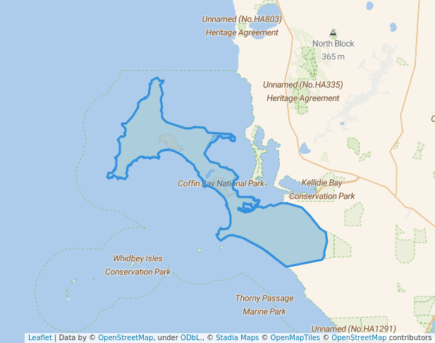 Coffin Bay National Park in Coffin Bay | Map and Routes