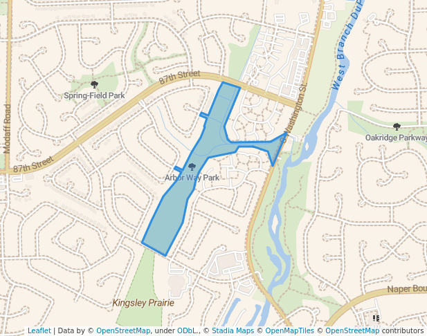 Old Farm Park in Naperville | Map and Routes