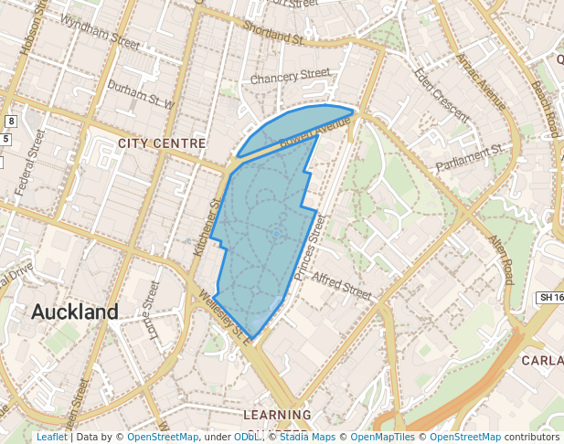 Albert Park in Auckland | Map and Routes