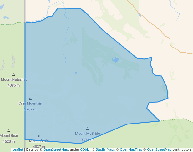 Asi Keyi Territorial Park in Beaver Creek | Map and Routes