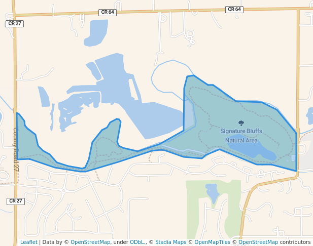 Signature Bluffs Natural Area in Greeley | Map and Routes