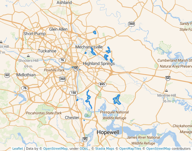 Richmond National Battlefield Park in Sandston | Map and Routes