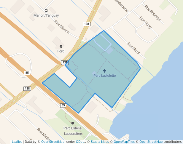 Parc Laviolette in Trois-Rivières | Map and Routes