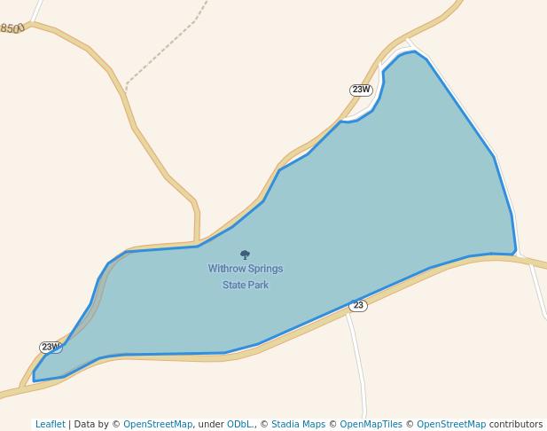 Withrow Springs State Park in Huntsville | Map and Routes