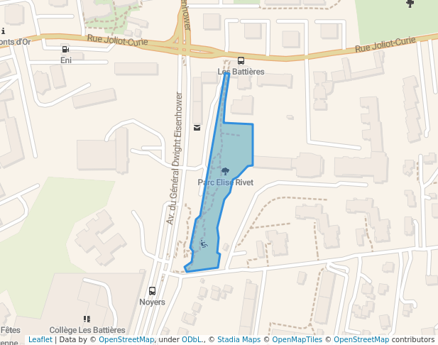 Parc Elise Rivet in Lyon | Map and Routes