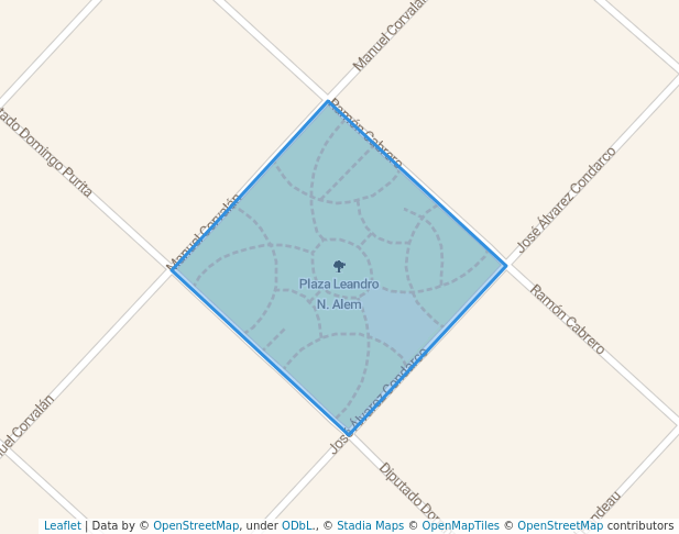 Plaza Leandro N. Alem in Monte Chingolo | Map and Routes