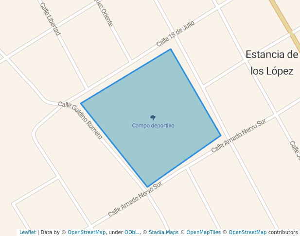 Campo deportivo in Estancia de los López | Map and Routes
