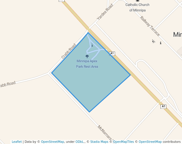 Apex Park in Minnipa | Map and Routes