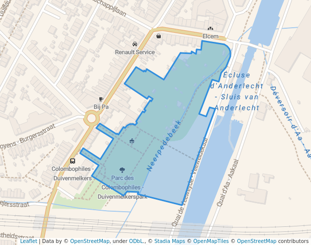 Parc des Colombophiles - Duivenmelkerspark in Anderlecht | Map and Routes