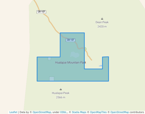 Hualapai Mountain County Park in Kingman | Map and Routes