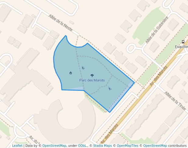 Parc des Marots in Colomiers | Map and Routes