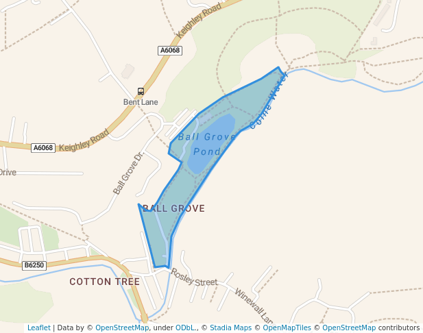 Ball Grove Park in Colne | Map and Routes