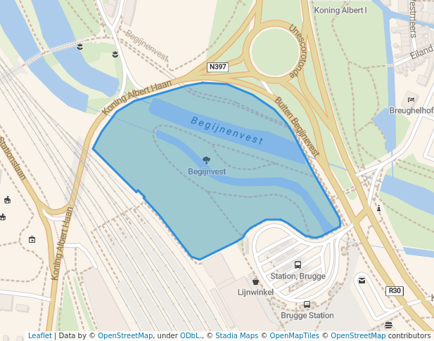 Begijnvest in Brugge | Map and Routes