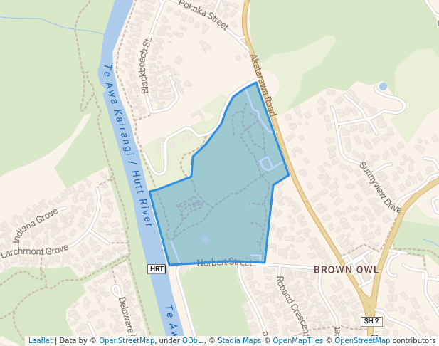 Harcourt Park in Upper Hutt | Map and Routes