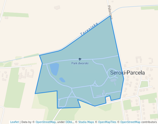 Park dworski in Seroki-Parcela | Map and Routes