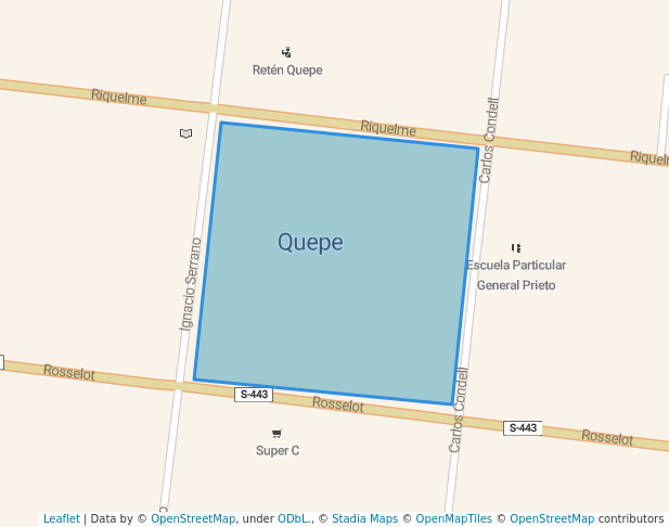 Plaza de Quepe in Quepe | Map and Routes