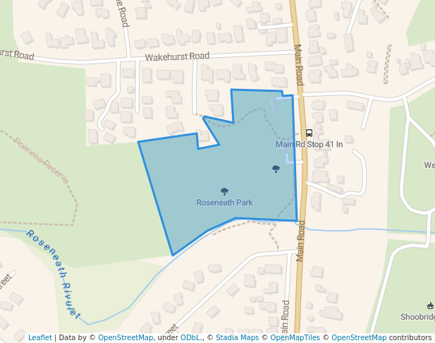 Roseneath Park in Austins Ferry | Map and Routes