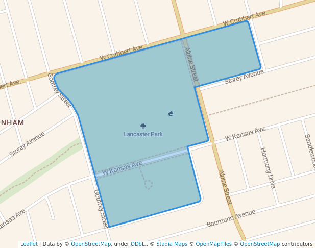 Lancaster Park in Midland | Map and Routes