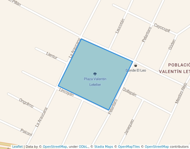 Plaza Valentín Letelier in Cachapoal | Map and Routes