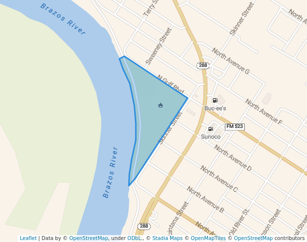 Riverside Park in Freeport | Map and Routes