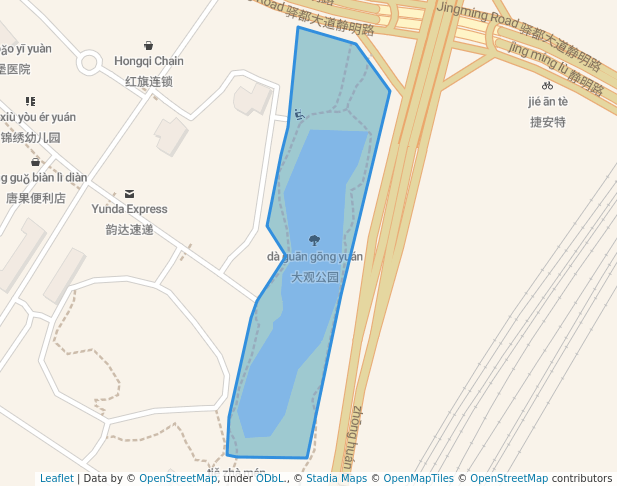 大观公园 in Cheng Du Shi | Map and Routes