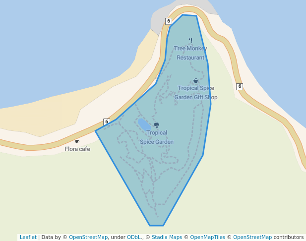 Tropical Spice Garden in Tanjung Bungah | Map and Routes