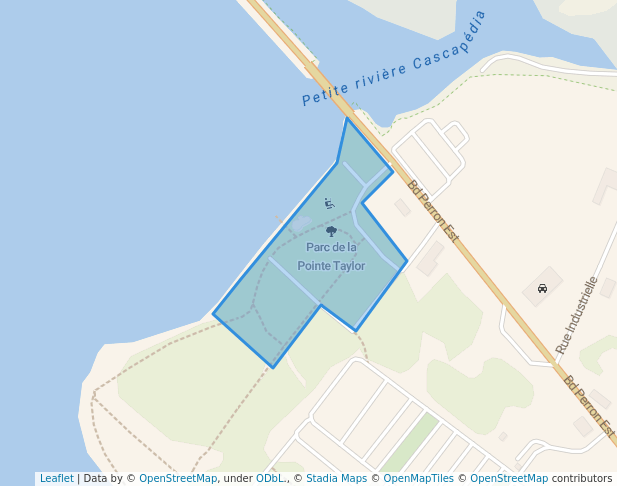 Parc de la Pointe Taylor in New Richmond | Map and Routes