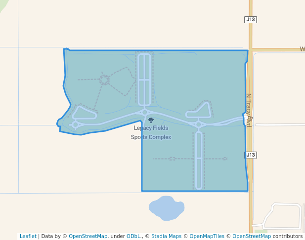 Legacy Fields Sports Complex in Tracy | Map and Routes