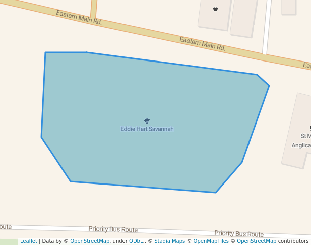 Eddie Hart Savannah in Tacarigua | Map and Routes