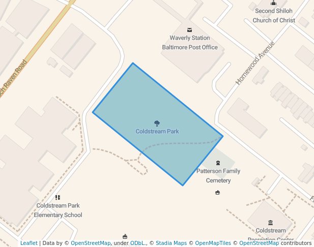 Coldstream Park in Baltimore | Map and Routes