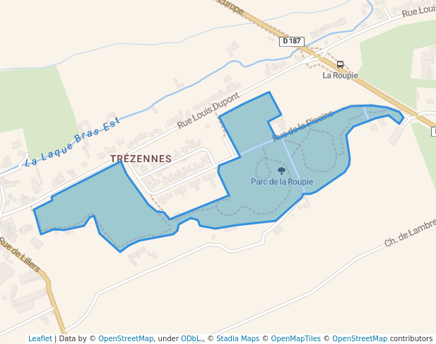 Parc de la Roupie in Isbergues | Map and Routes