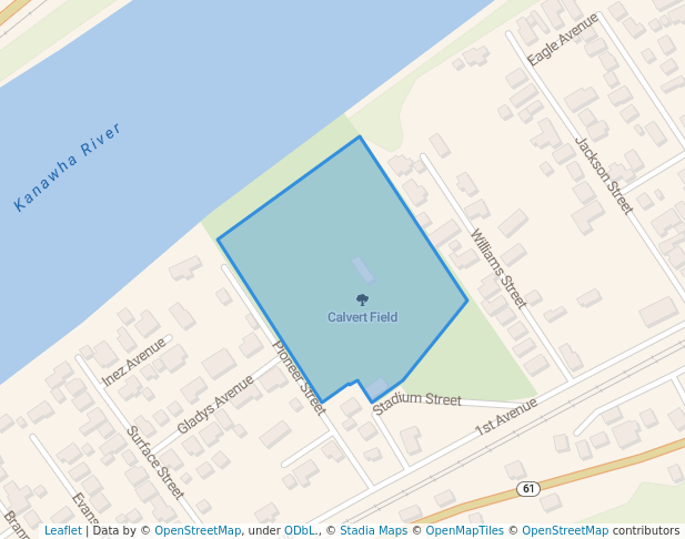 Calvert Field in East Bank | Map and Routes