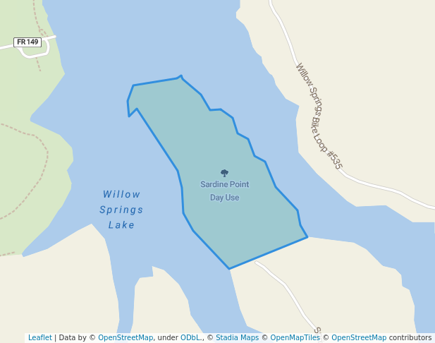 Sardine Point Day Use in Hunter Creek | Map and Routes