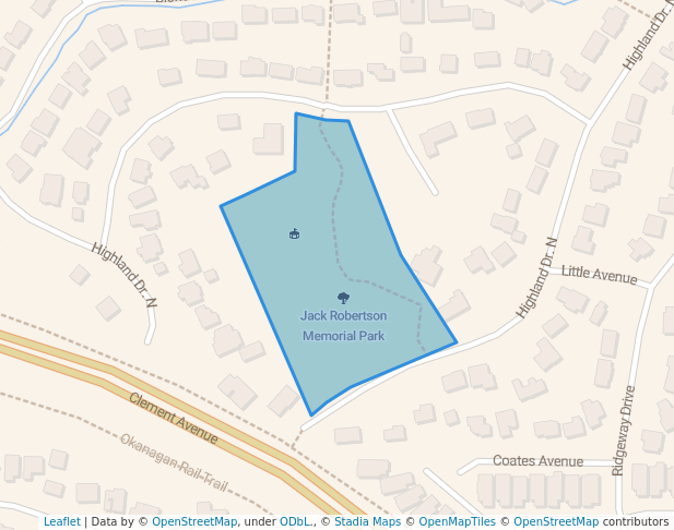 Jack Robertson Memorial Park in Kelowna | Map and Routes