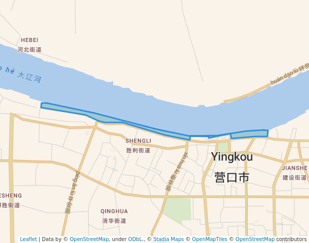 辽河公园 in Ying Kou Shi | Map and Routes