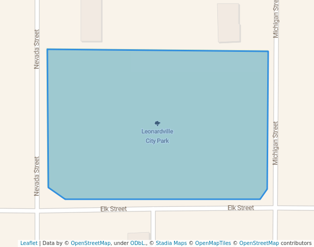 Leonardville City Park in Leonardville | Map and Routes