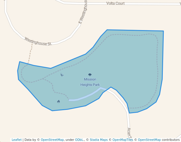 Mission Heights Park in San Diego | Map and Routes