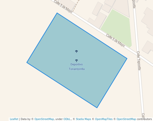 Deportivo Tonantzintla in San Andrés Cholula | Map and Routes