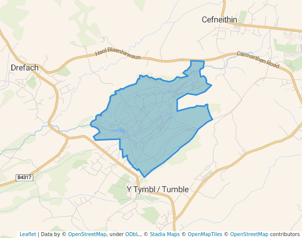 Mynydd Mawr Woodland Park in Tumble | Map and Routes