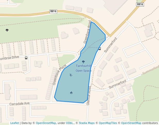 Tamfourhill Open Space in Falkirk | Map and Routes