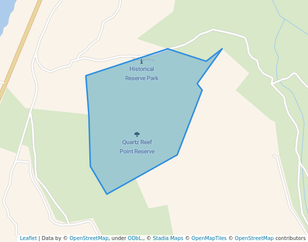 Quartz Reef Point Reserve in Northburn | Map and Routes