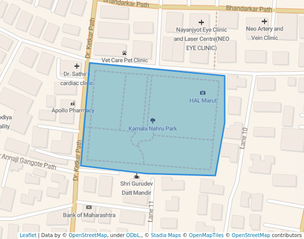 Kamala Nehru Park in Pune | Map and Routes