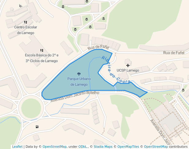 Parque Urbano de Lamego in Lamego | Map and Routes
